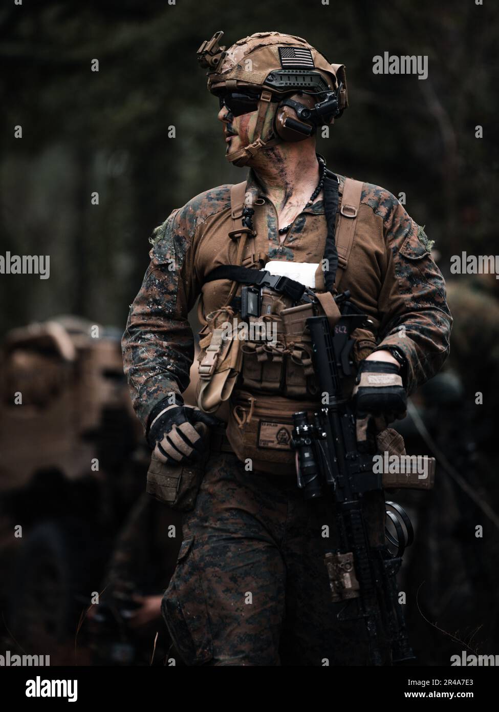 A U.S. Marine with 2d Light Armored Reconnaissance Battalion, 2d Marine ...