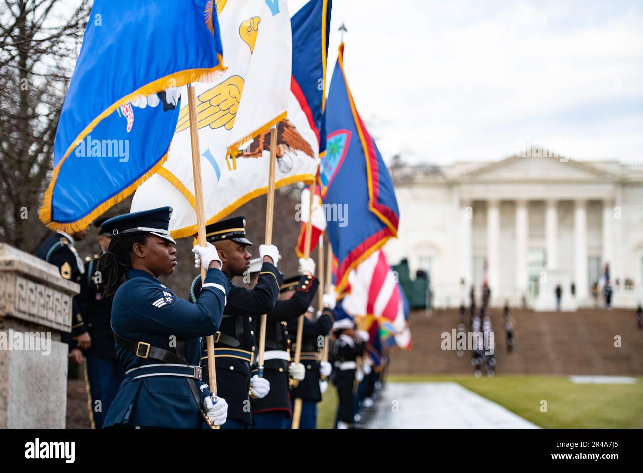 The State and Territorial Cordon lines the walkways of the mall leading ...