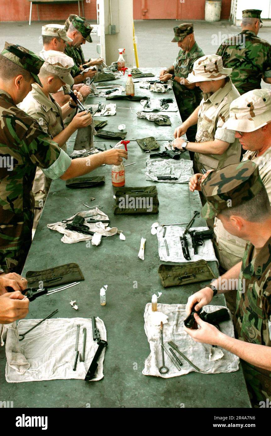 US Navy Naval Mobile Construction Battalion Two Three (NMCB-23) members ...