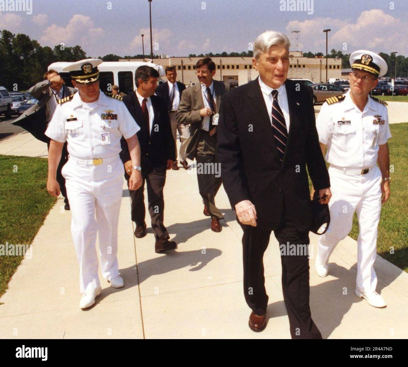 US Navy Senator John Warner walks into the National Innovative ...