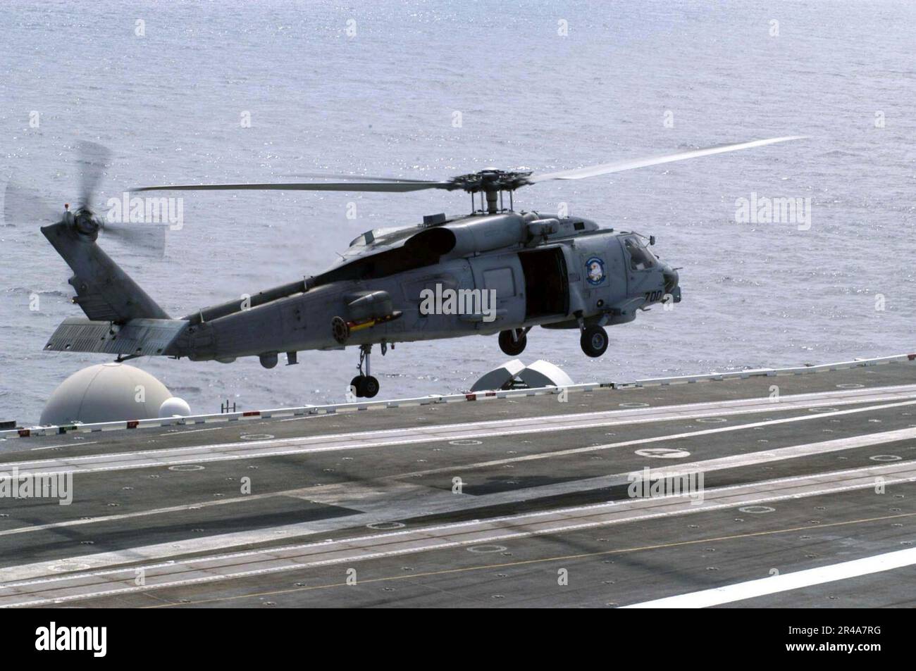 US Navy An SH-60B Sea Hawk assigned to Light Helicopter Anti-Submarine ...