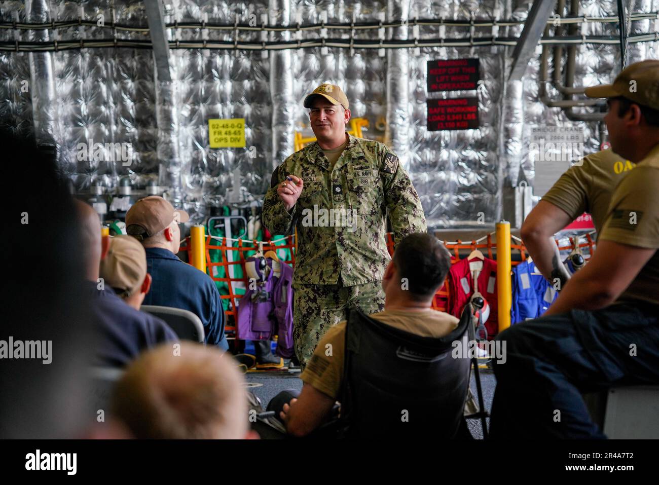 SINGAPORE (March 17, 2023) Cmdr. William Carroll, the commanding ...