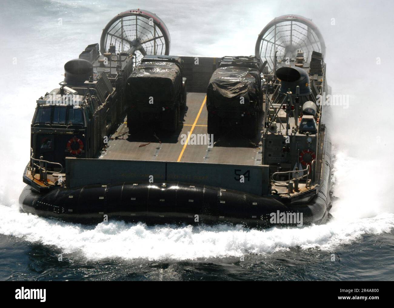 US Navy Landing Craft Air Cushion Five Four (LCAC-54) assigned to ...