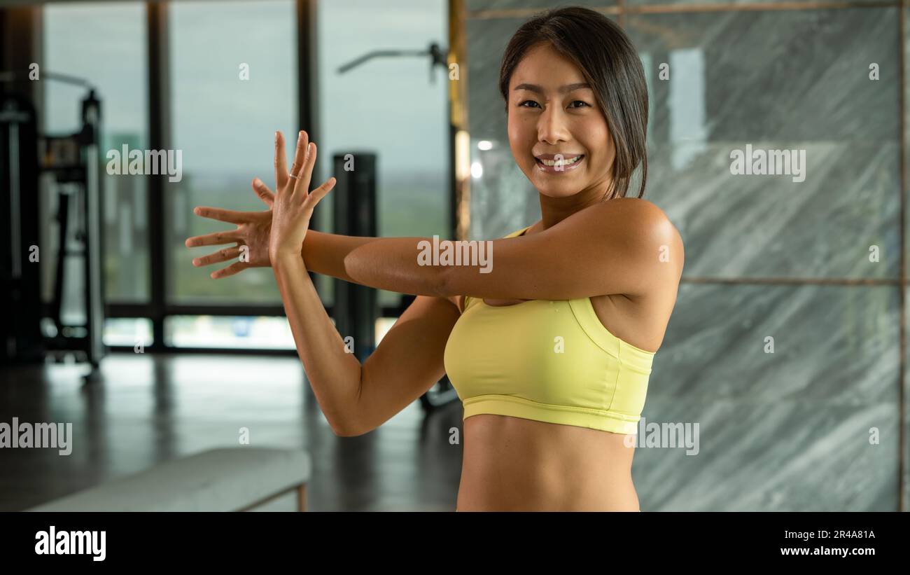 yoga meditates against modern skyscrapers. Young girl spending time ...