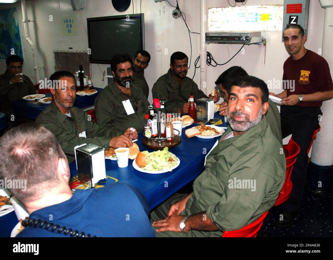 US Navy he amphibious assault ship USS Belleau Wood (LHA 3) provides a ...