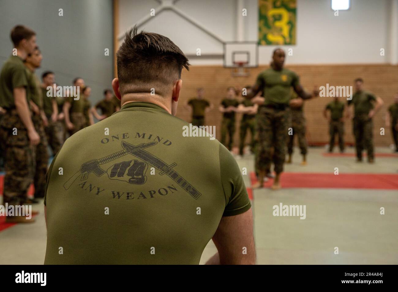U.S. Marine Corps 2nd Lt. Kevaughn U. Burney (right), a martial arts ...