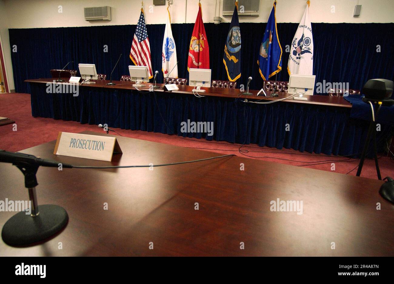 US Navy Commissions building courtroom at Guantanamo Bay, Cuba Stock ...