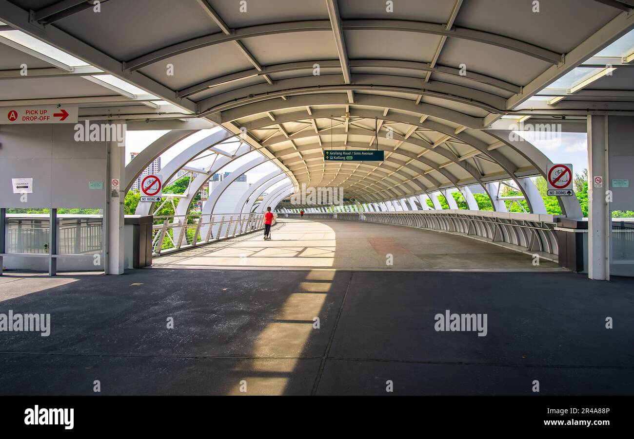Overhead bridge span across Stadium drive and Nicoll Highway at The ...