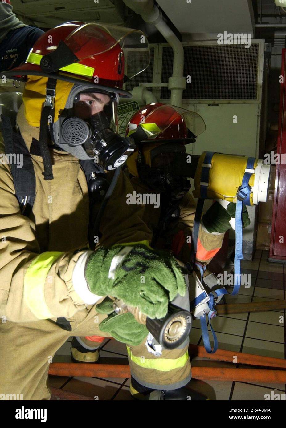 US Navy The number one nozzleman and attack team leader from Repair ...