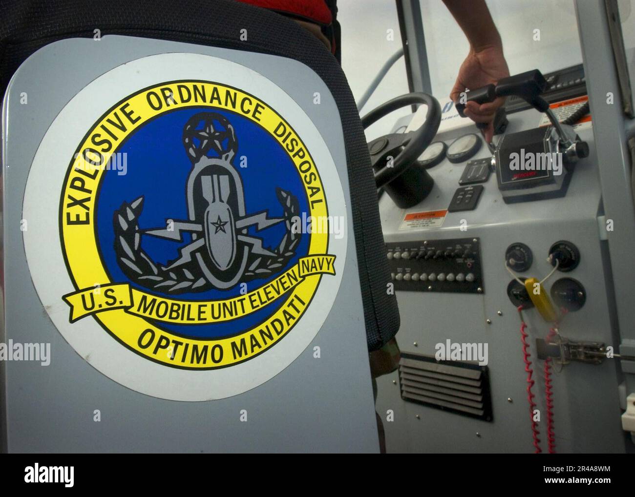 US Navy Sailors assigned to Explosive Ordnance Disposal Mobile Unit ...