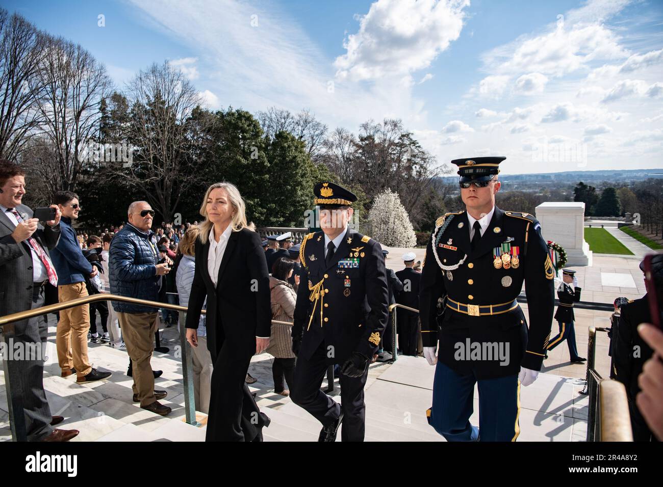 Italian Ambassador to the U.S. Mariangela Zappia (left) and Italian Air ...