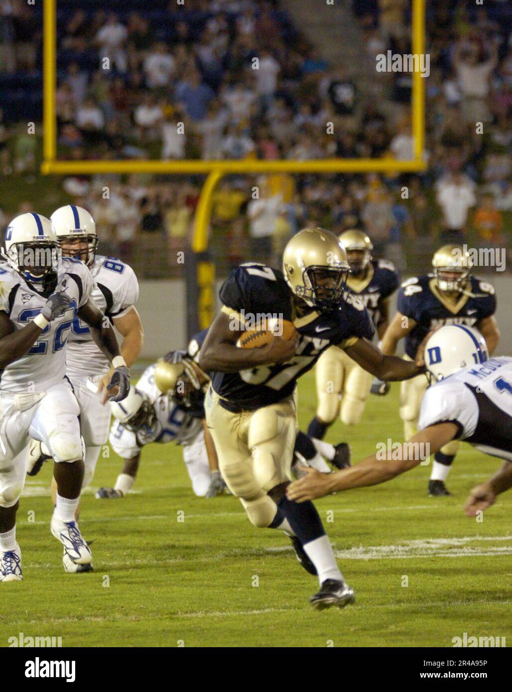 US Navy U.S. Naval Academy Midshipman 1st Class runs for a touchdown ...