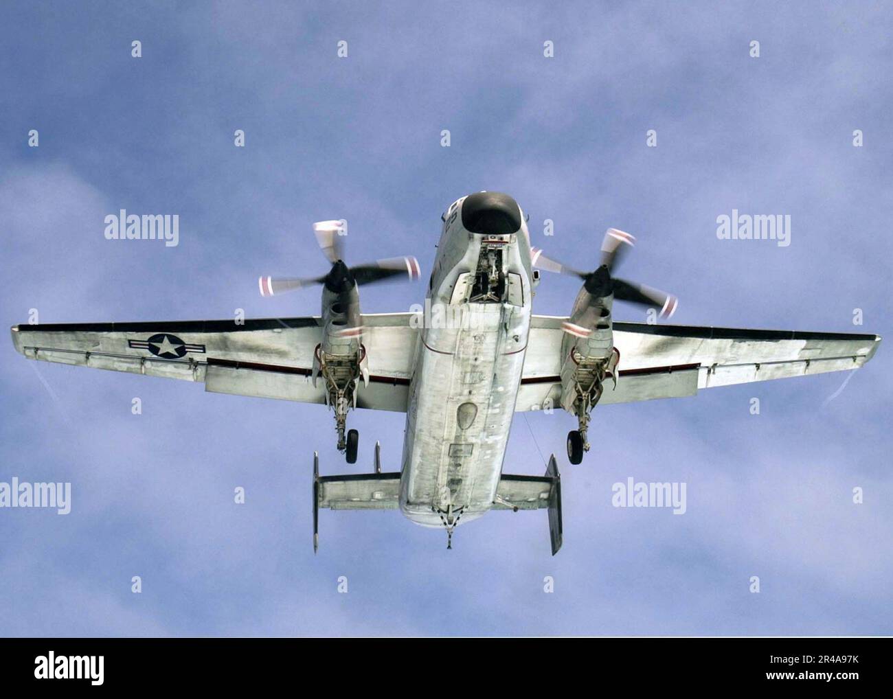 US Navy A C-2A Greyhound approaches the ramp prior to landing aboard ...