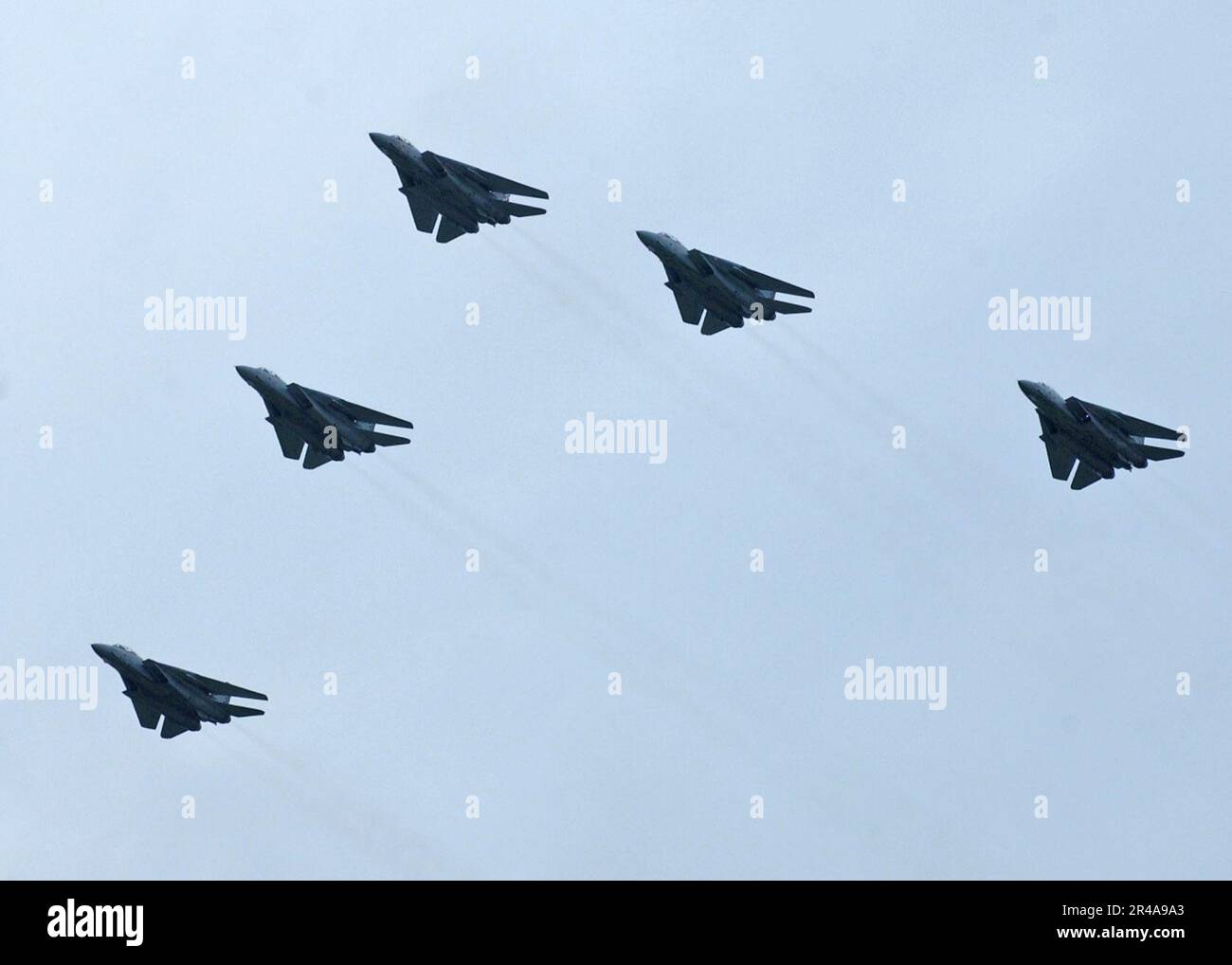 US Navy Five F-14A Tomcats assigned to the Checkmates of Fighter ...