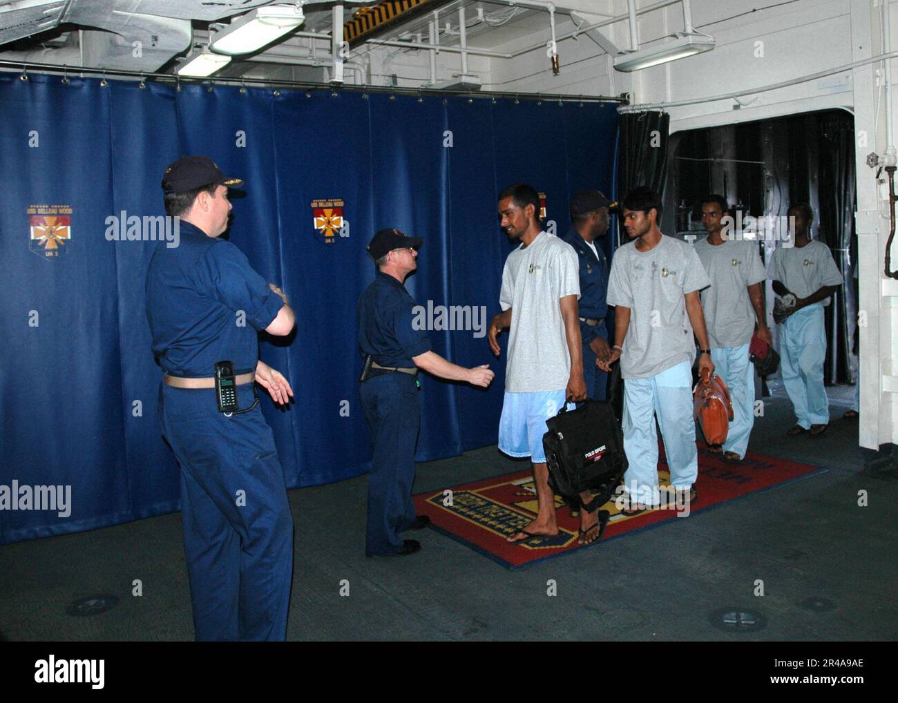 US Navy The amphibious assault ship USS Belleau Wood (LHA 3) provides ...