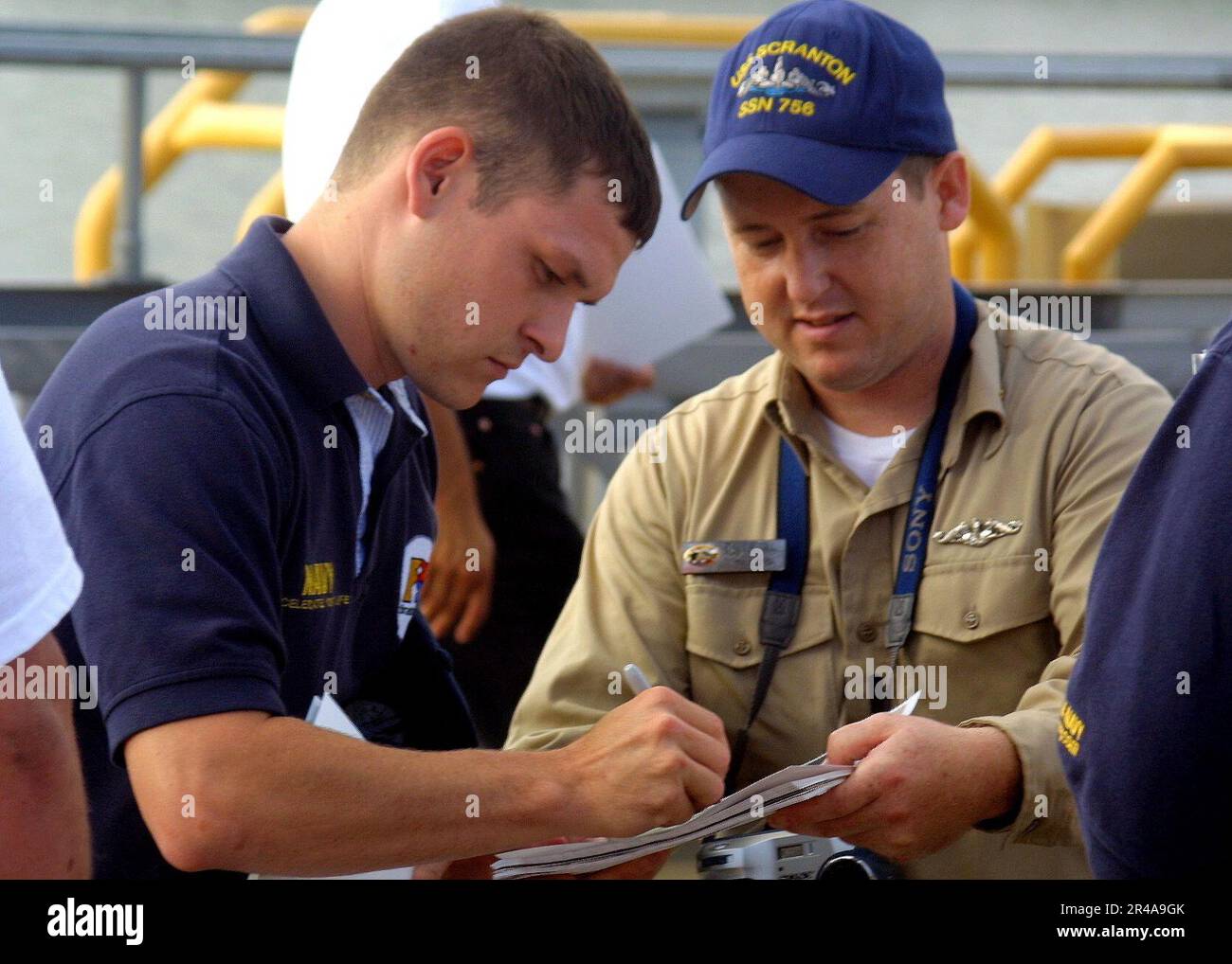 US Navy Driver of the Navy sponsored NASCAR Bush Series No. 14 ...