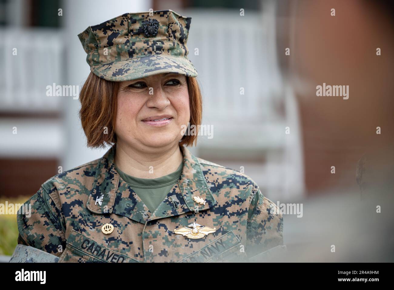 U.S. Navy Capt. Sherry Caraveo, executive officer, 2nd Dental Battalion ...