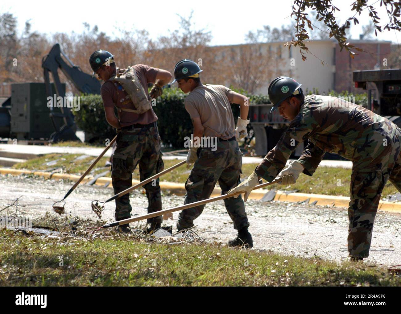 US Navy Seabees assigned to Naval Mobile Construction Battalion One ...