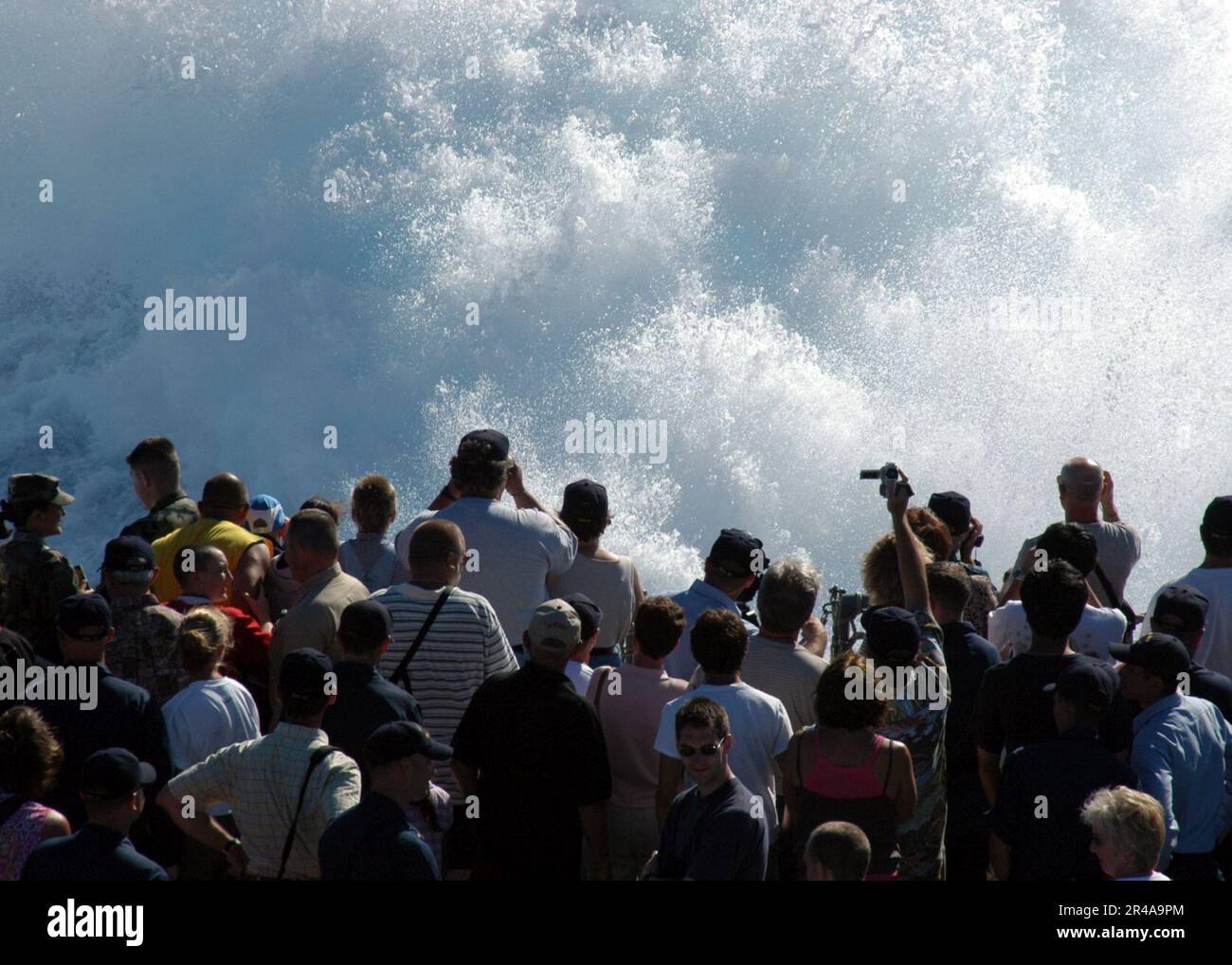 US Navy Family members aboard the Navy's newest and most advanced ...