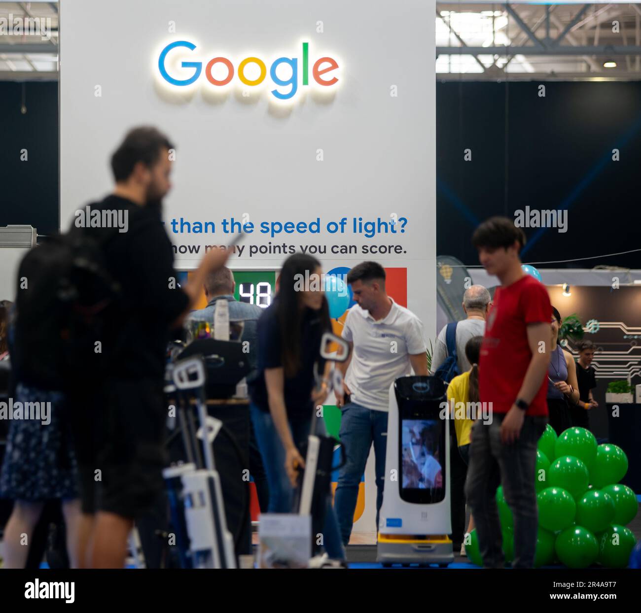 Bucharest, Romania. 26th May, 2023: The Google stand during TechExpo ...