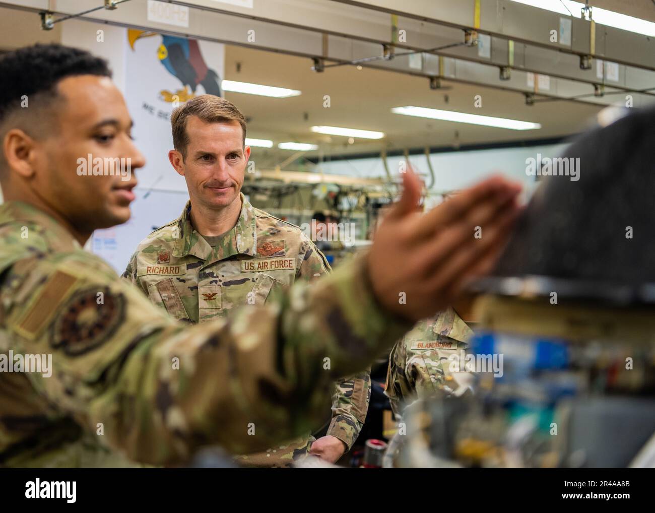 U.S. Air Force Staff Sgt. Lorenzo Finch, 35th Maintenance Squadron electronic warfare systems ...
