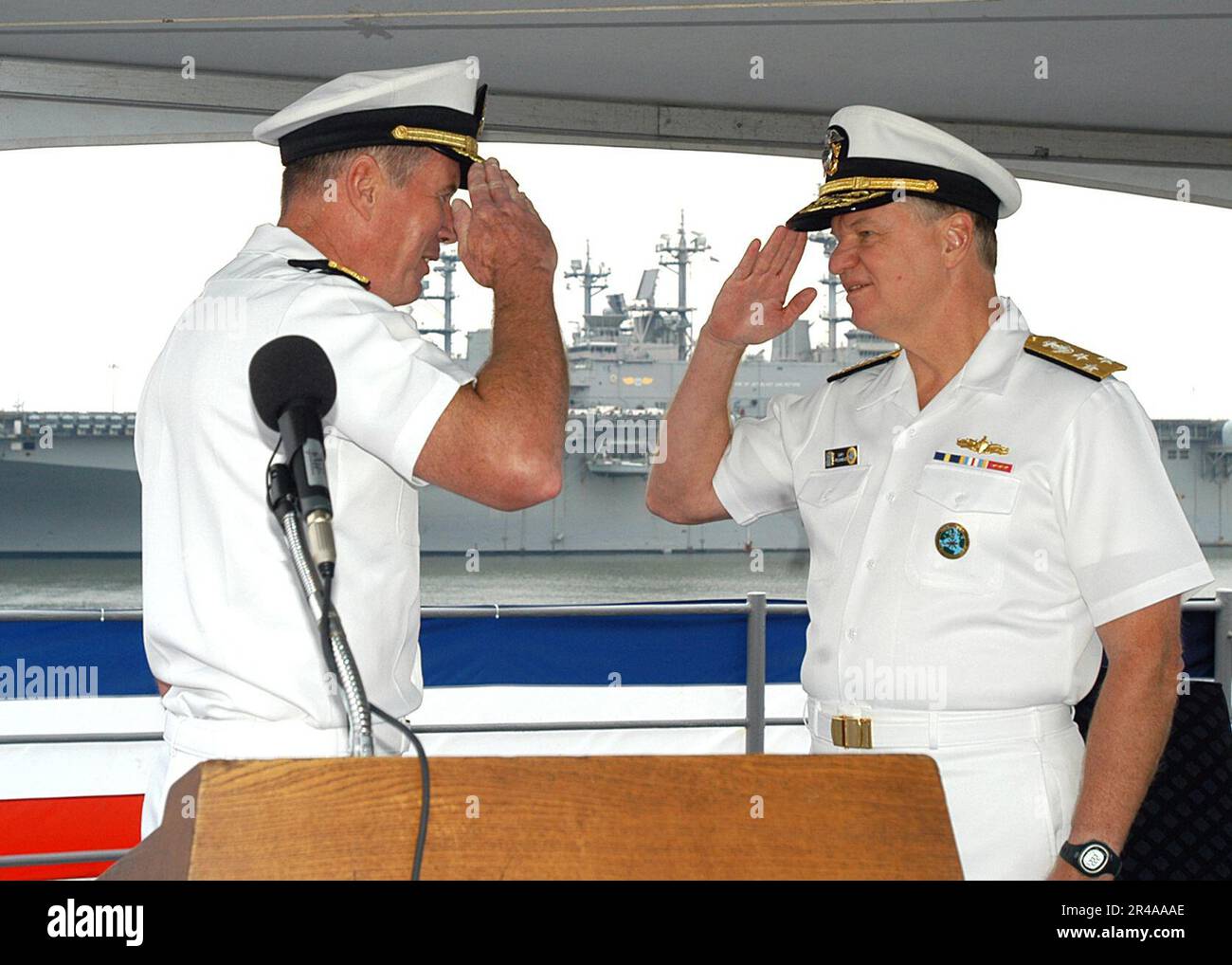 US Navy Rear Adm. Mark P. Fitzgerald relieves Vice Adm. Gary Roughead ...
