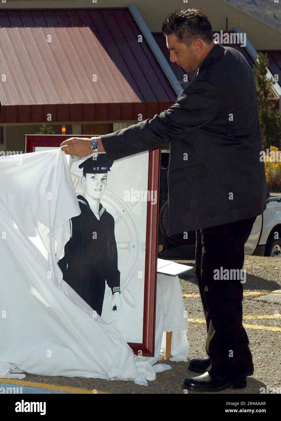 US Navy Artist Todd Krasovetz unveils a painting of U.S. Navy Hospital ...