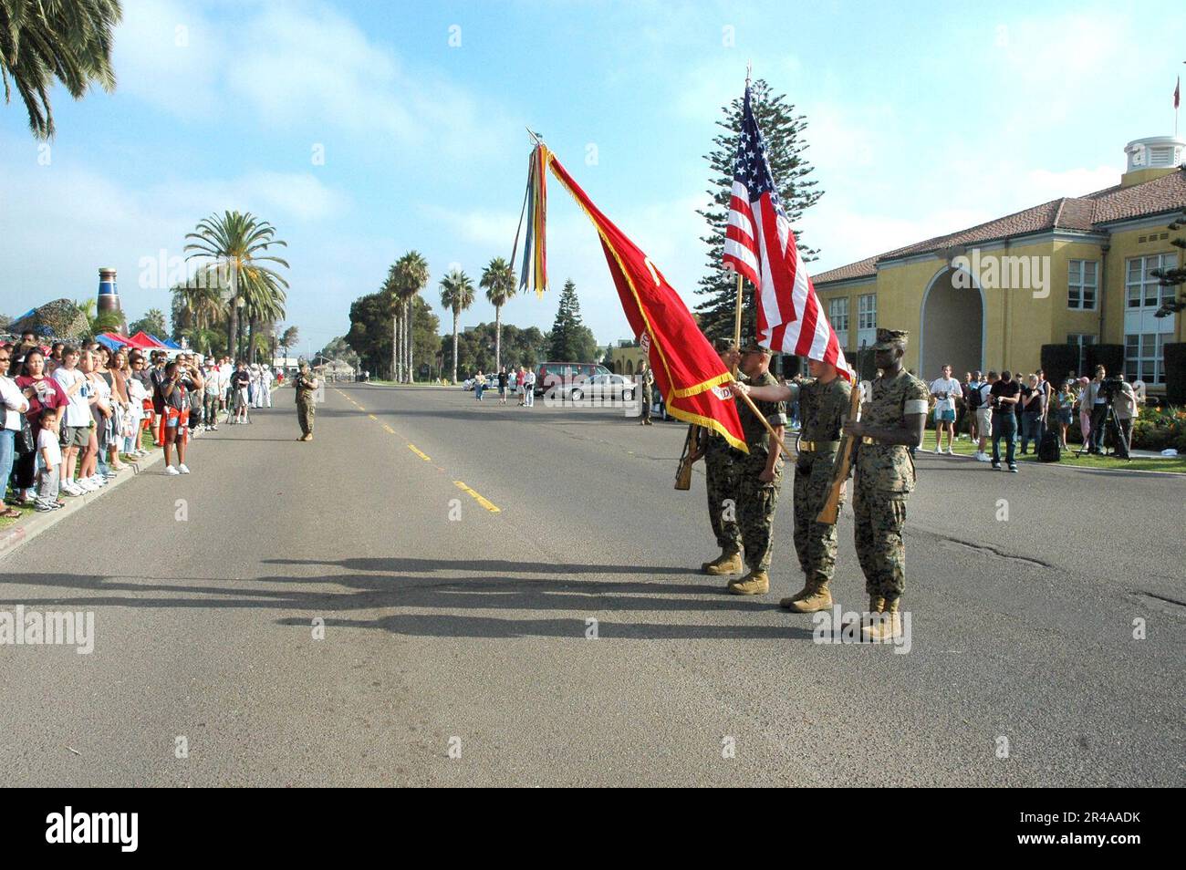 US Navy A U.S. Marine Corps Honor Guard rifle team assigned to the ...