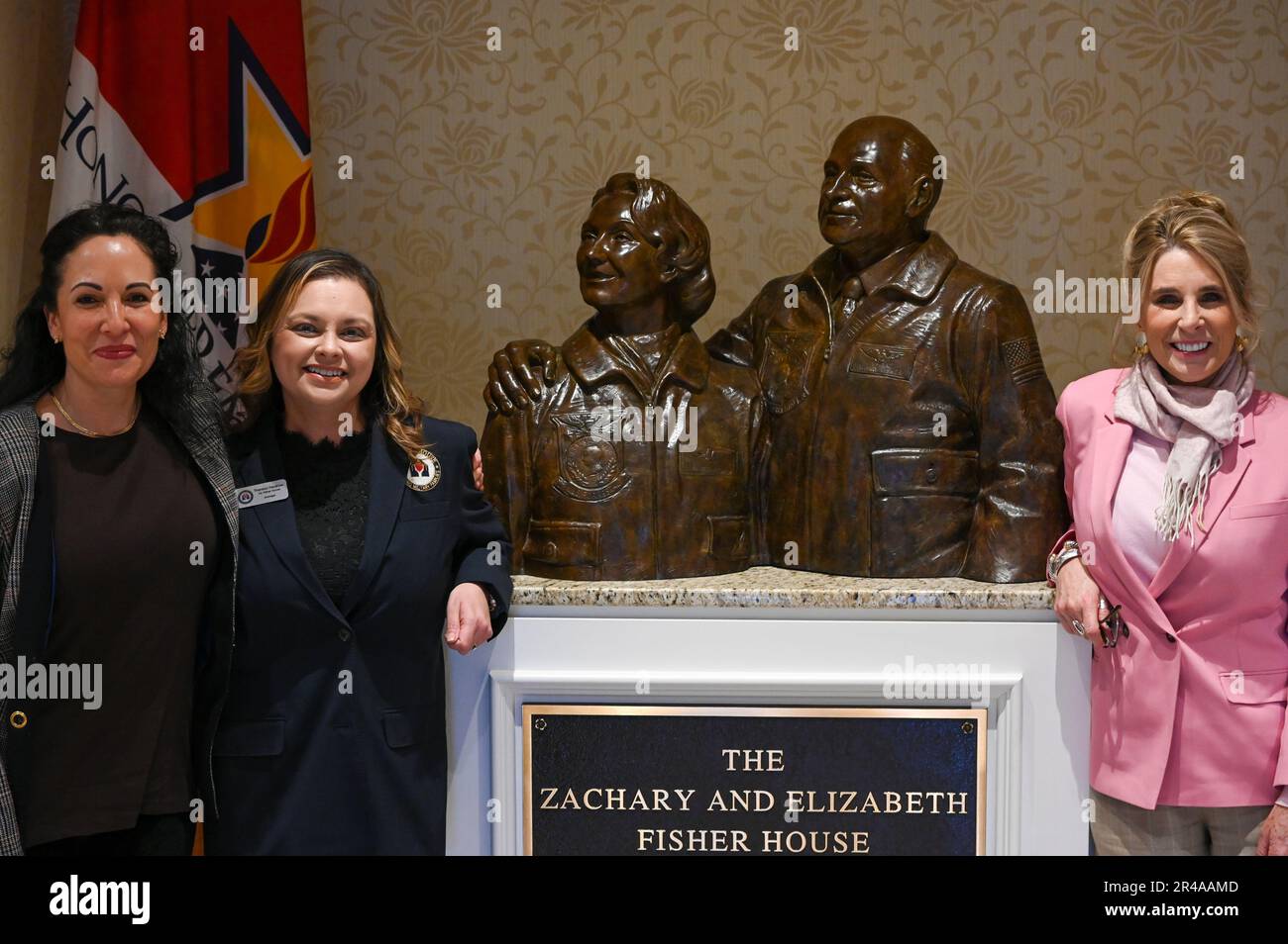 Cindy Wilsbach, spouse of Pacific Air Forces commander, right, and Dr ...