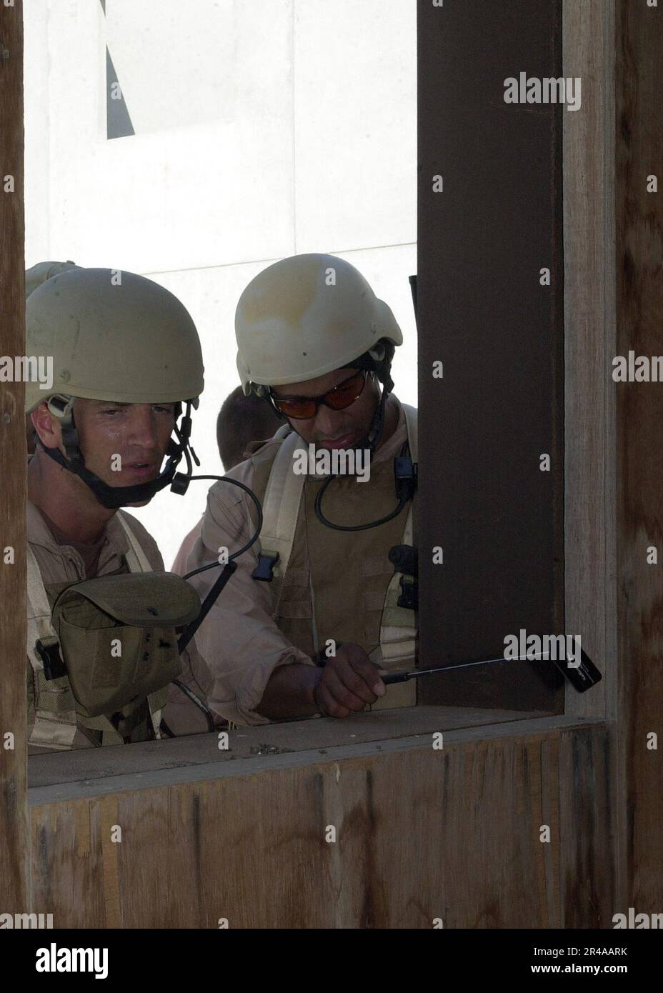 US Navy Steel Worker 1st Class and Sonar Technician Jry, both assigned ...