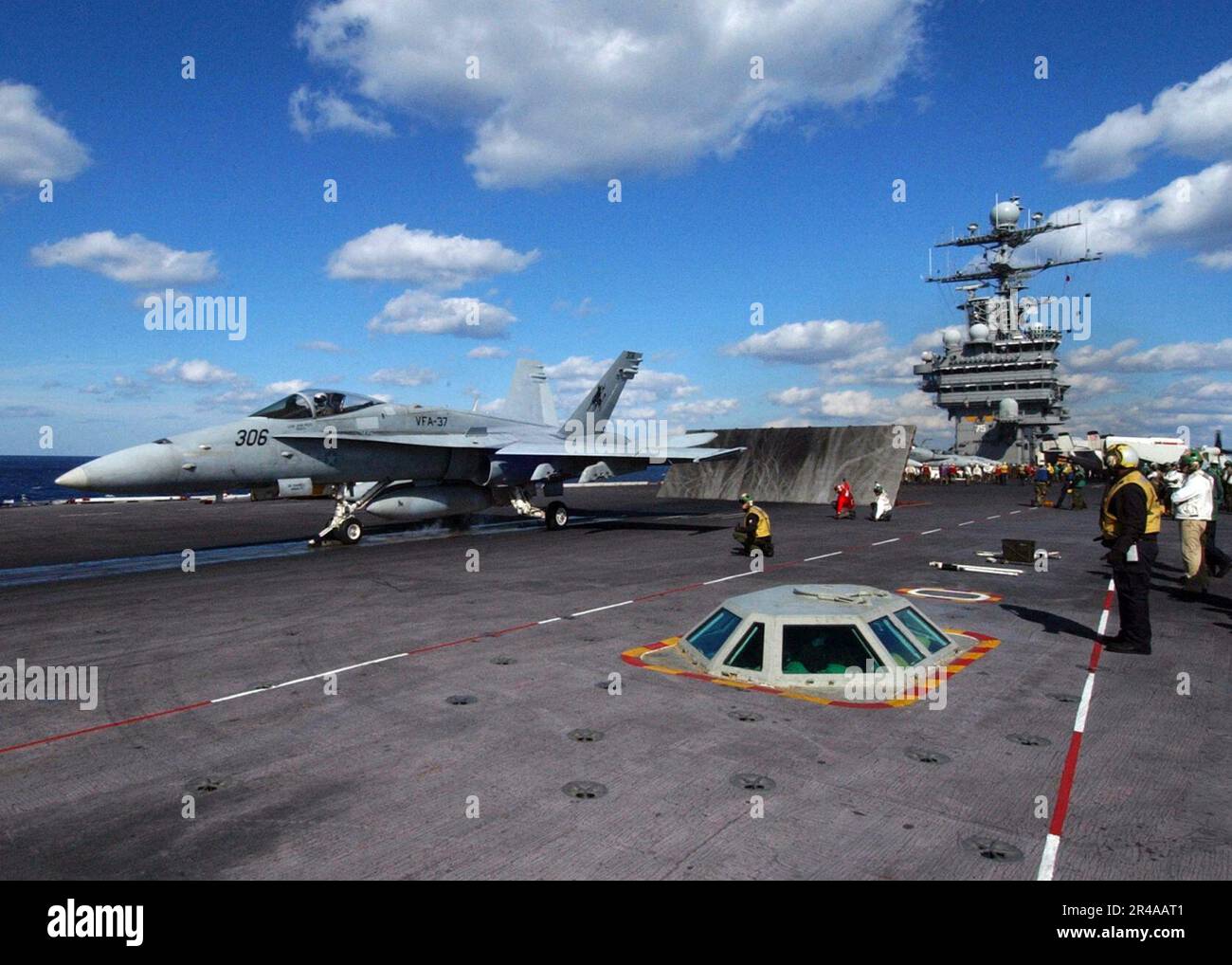 US Navy An F-A-18C Hornet assigned to Strike Fighter Squadron Three ...