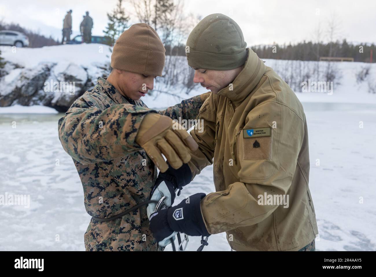U.S. Marine Corps Sgt. Cody Mcdonald (right) and Lance Cpl. Bryan ...