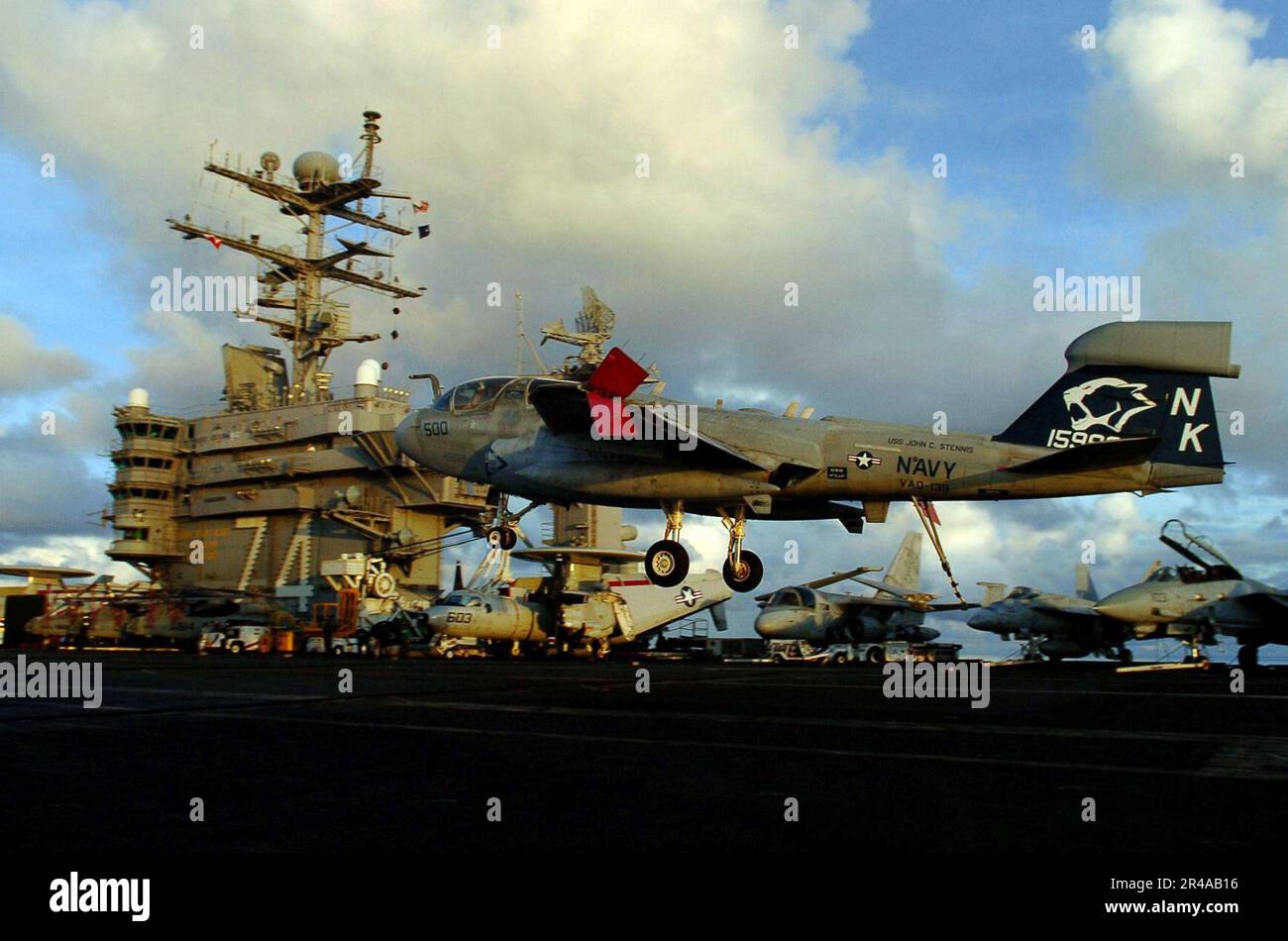 US Navy An EA-6B Prowler assigned to the Cougars of Tactical Electronic ...