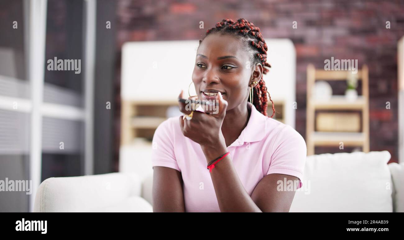 Mobile Phone With Voice Recognition Assisted Search Stock Photo - Alamy