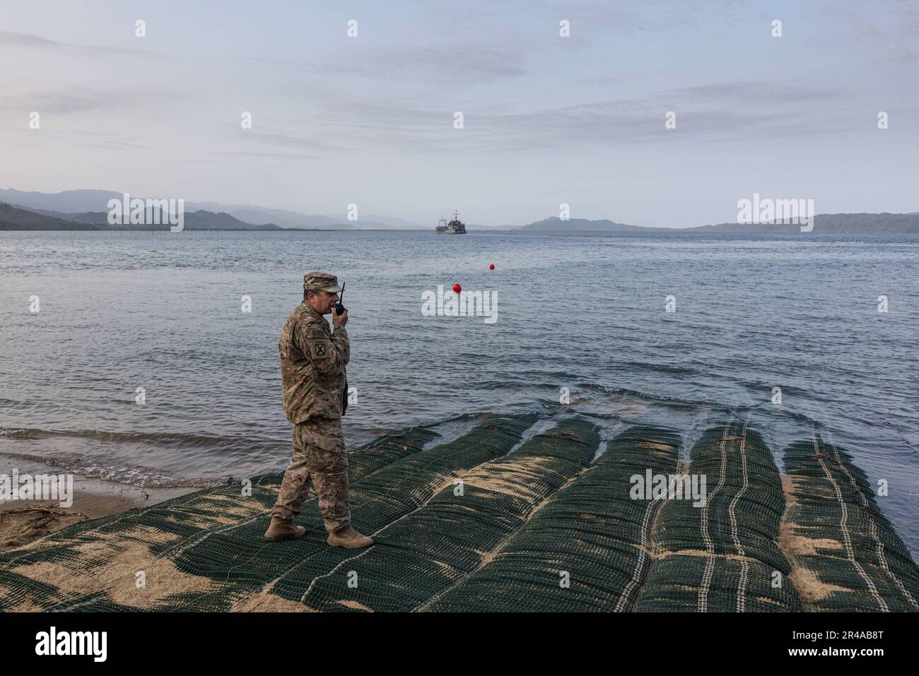 U.S. Army Chief Warrant Officer 3 Arturo Ortega, a watercraft operator ...