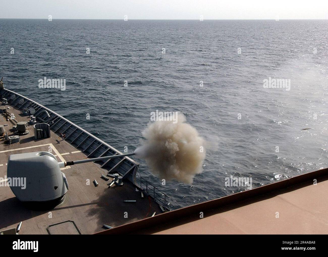 US Navy The guided missile cruiser USS Vicksburg (CG 69) fires a high ...