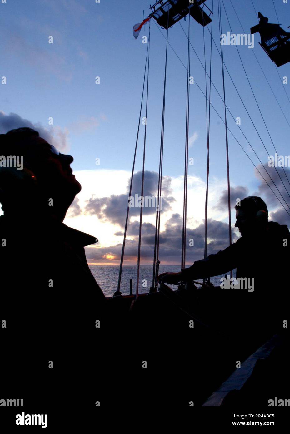 US Navy Quartermasters aboard the Nimitz-class aircraft carrier USS ...