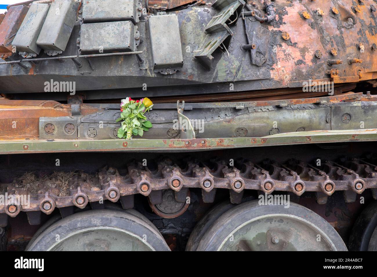 A Damaged Russian Tank At Amsterdam The Netherlands 26-5-2023 Stock ...