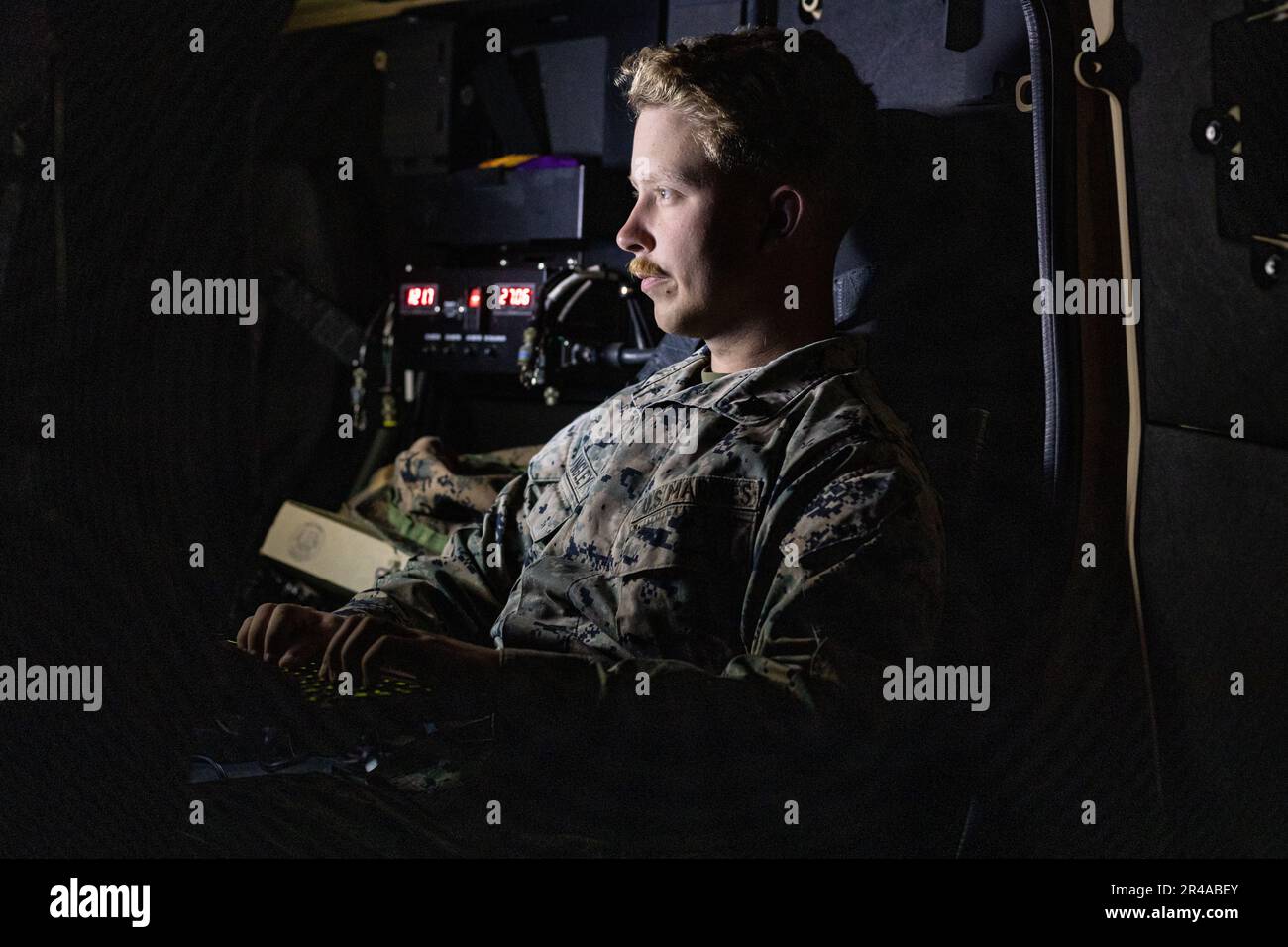 U.S. Marine Corps Sgt. Austin Langley, a data system administrator with ...