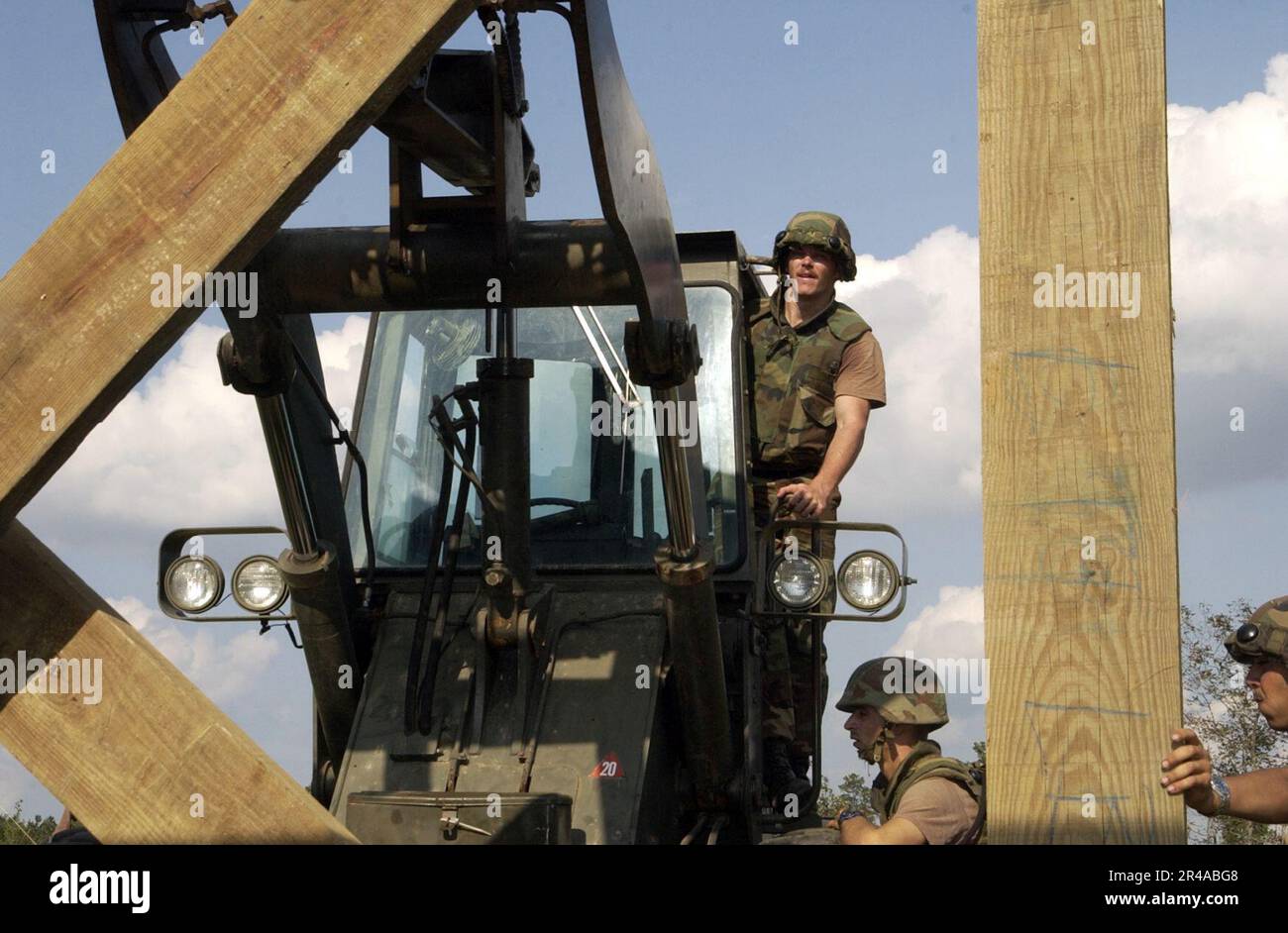US Navy Seabees assigned to Naval Mobile Construction Battalion One ...