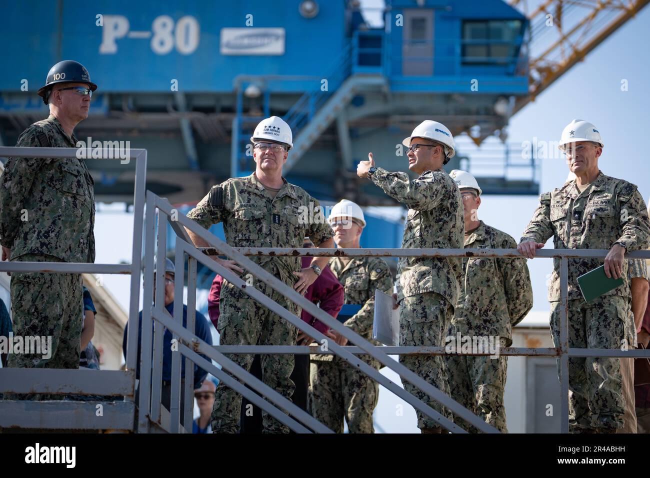 Adm. Samuel Paparo (2nd from left), commander, U.S. Pacific Fleet, met ...