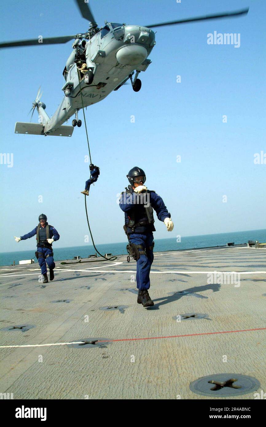 US Navy Boarding team members from the Royal Australian guided missile ...