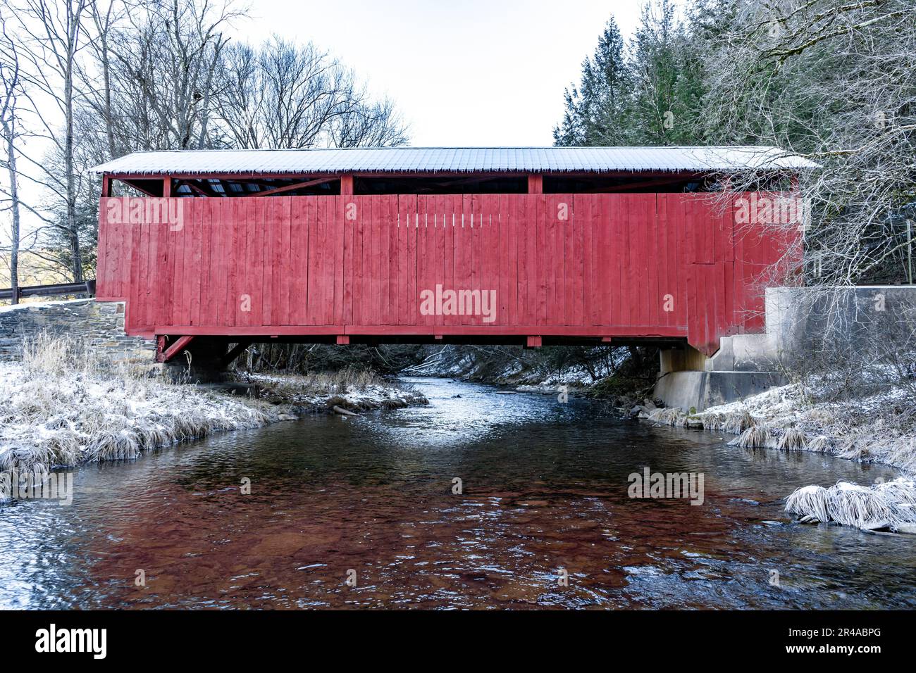The Sam Eckman Covered Bridge in Columbia County, Pennsylvania Stock Photo - Alamy