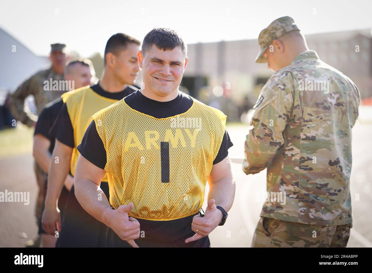 Staff Sgt. Andrew Tucker flashes a smile before completing the 1000 ...