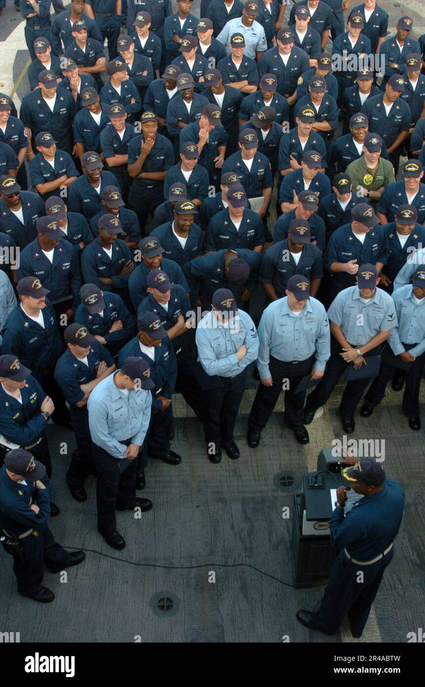 US Navy The Commanding Officer of the guided missile frigate USS ...