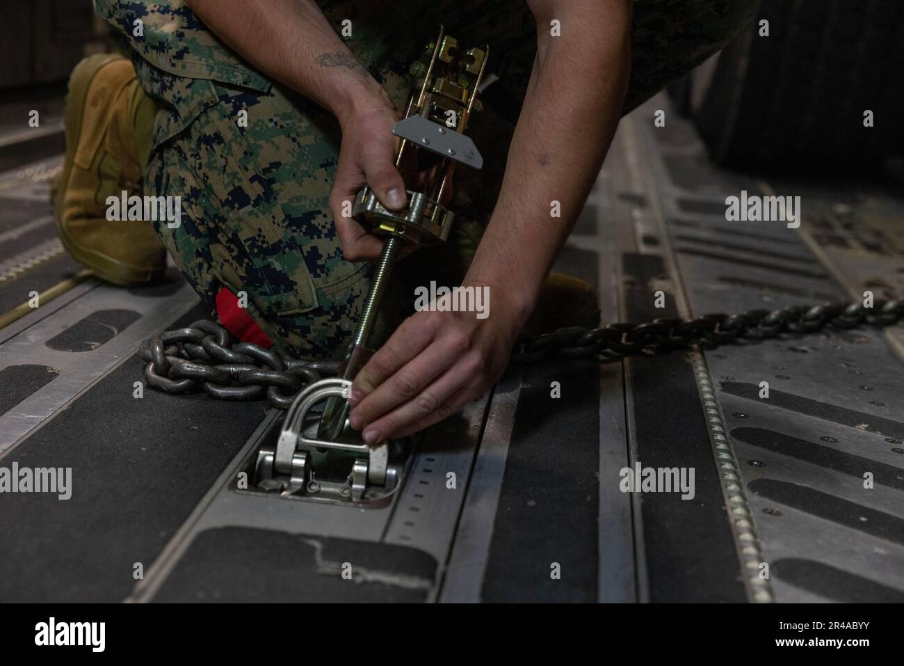U.S. Marine Corps Lance Cpl. Jacob Haynes, a landing support specialist ...