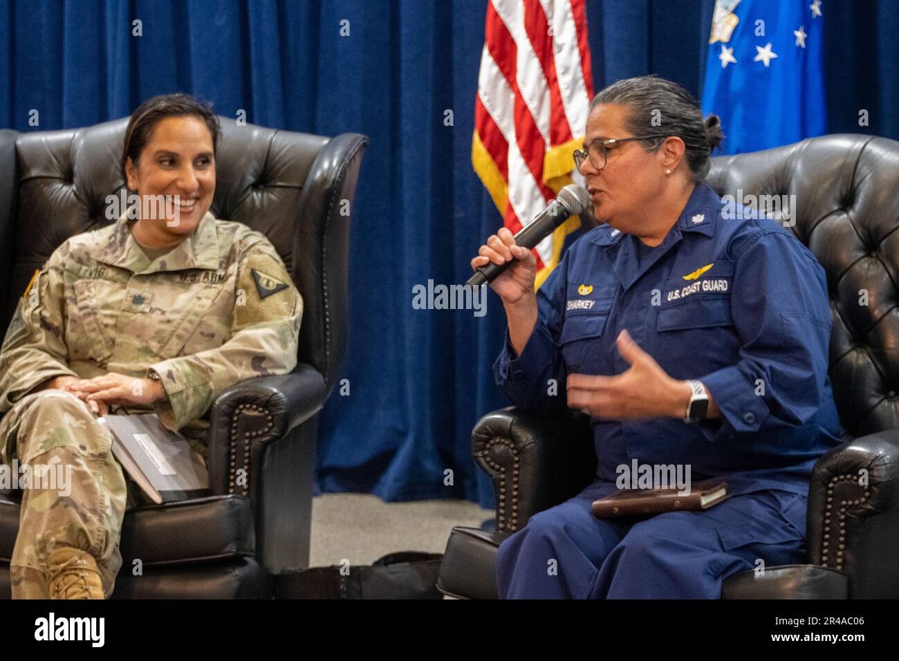 U.S. Coast Guard Cmdr. Lisa Sharkey, commanding officer of Base Los ...