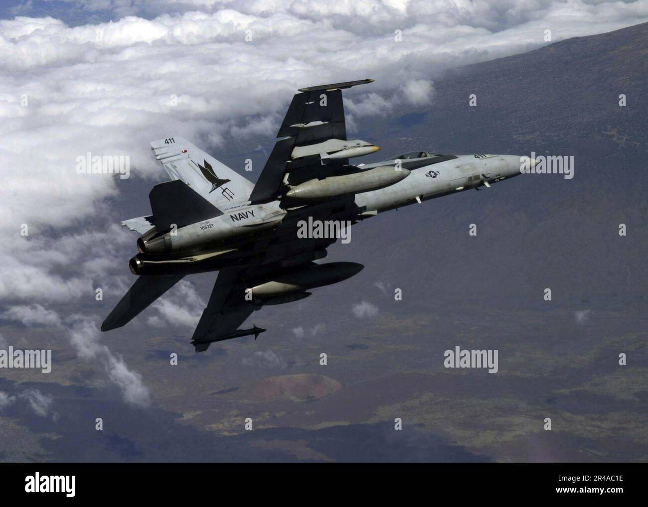 US Navy An F-A-18C Hornet assigned to the Marauders of Strike Fighter ...