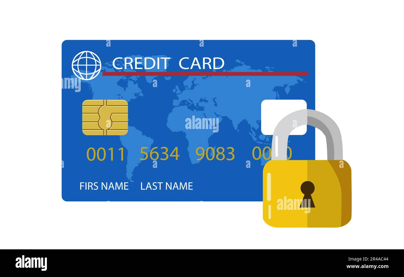 Protection Credit card vector illustration Stock Vector Image & Art - Alamy