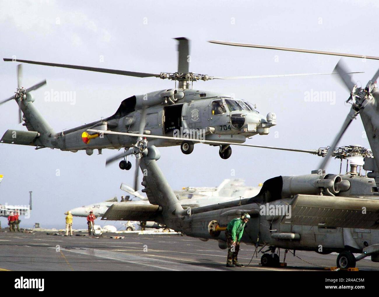 US Navy An SH-60B Seahawk assigned to the Saberhawks of Helicopter Anti-Submarine Squadron Light ...